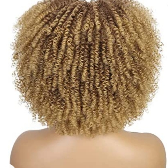 Hair | 12 Inch Ombre Blonde Kinky Curly Afro Synthetic Hair Wig | Poshmark